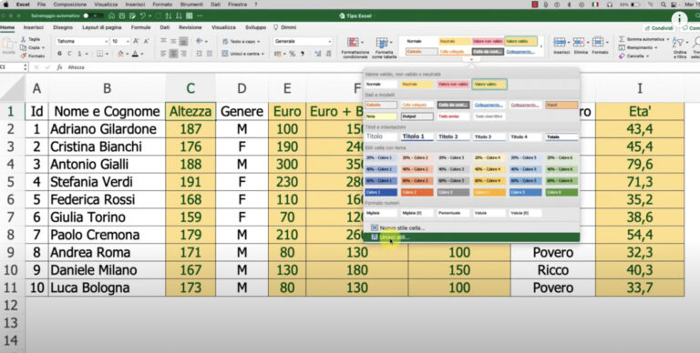 Adriano Gilardone - Come cambiare colore alle celle di Excel